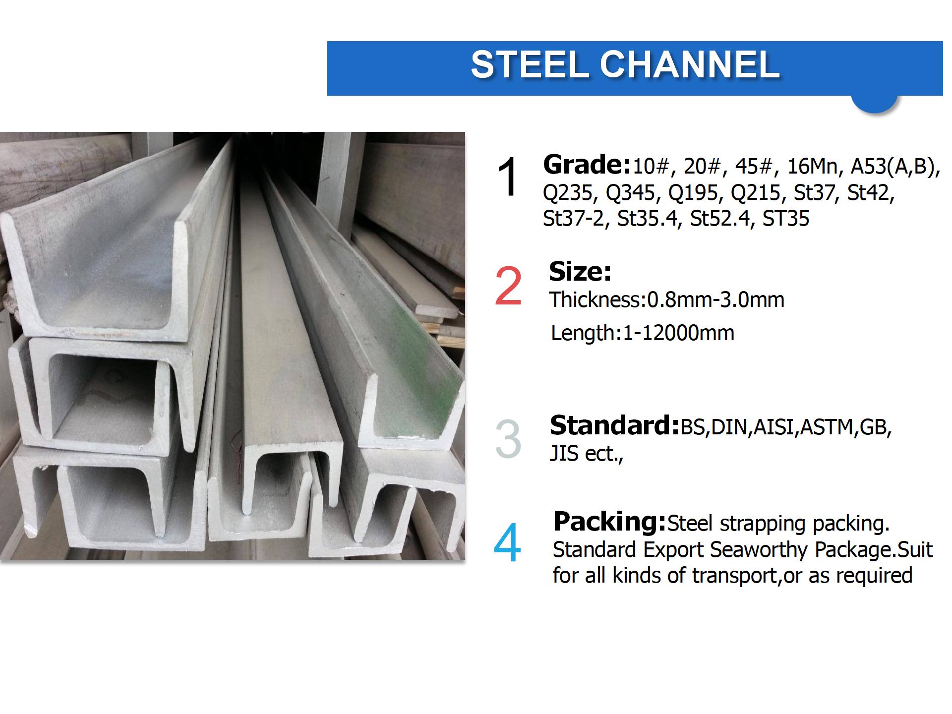 Wholesale Galvanized Structural U Beam Profile St37 C Steel Channel ...