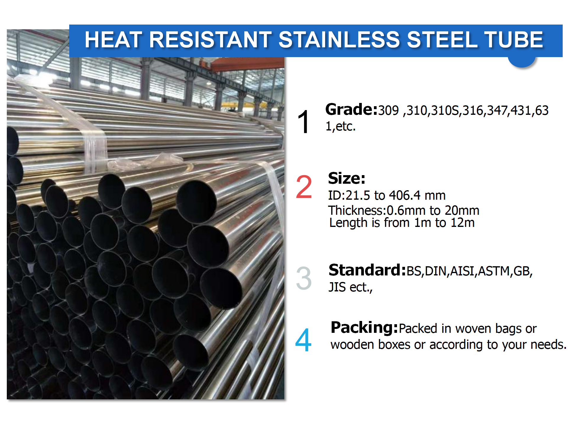 Wholesale ASTM Heat-resistant 316 347 Stainless Steel Tube Manufacturer ...